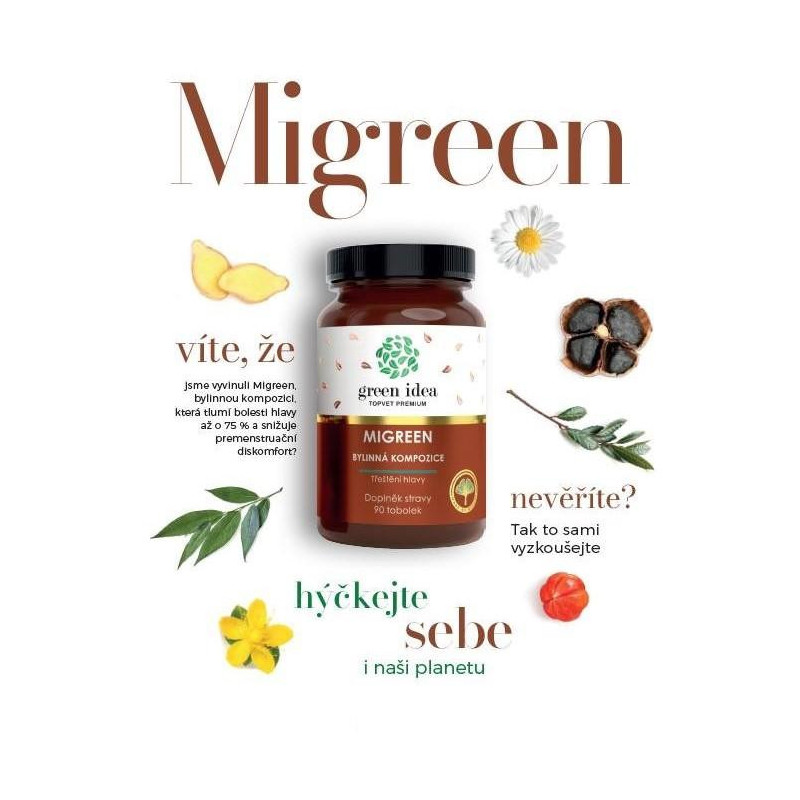 MIGREEN - 90 tobolek - Při pravidelném používání se snižuje četnost a ...